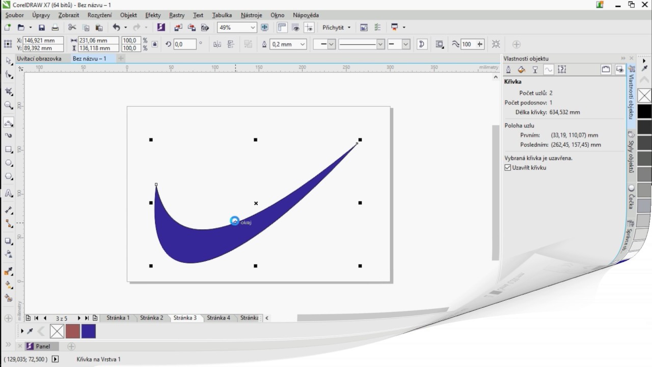Corel Draw - lekce 1. - Nastavení programu, tvorba loga Nike - YouTube