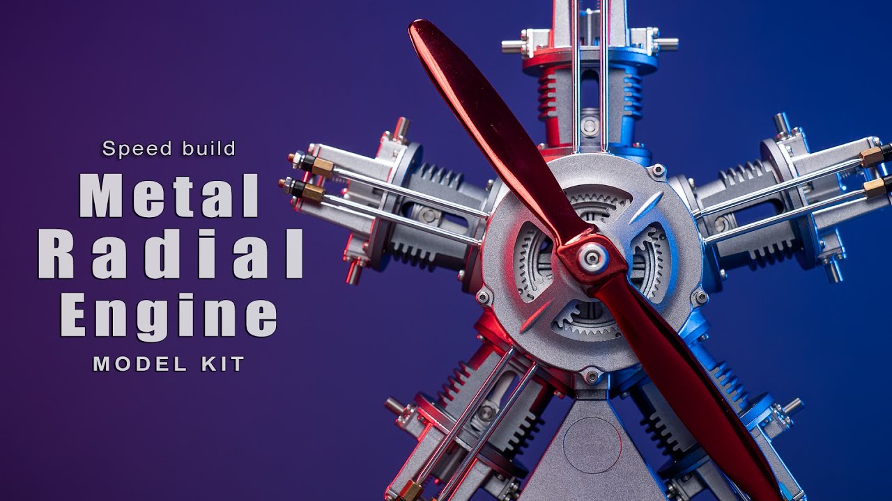 Build: Metal Radial Engine | Satisfying beat building | Model Kit ...