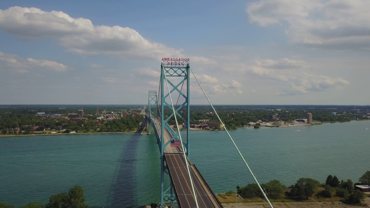 Ambassador Bridge in Detroit, MI - YouTube