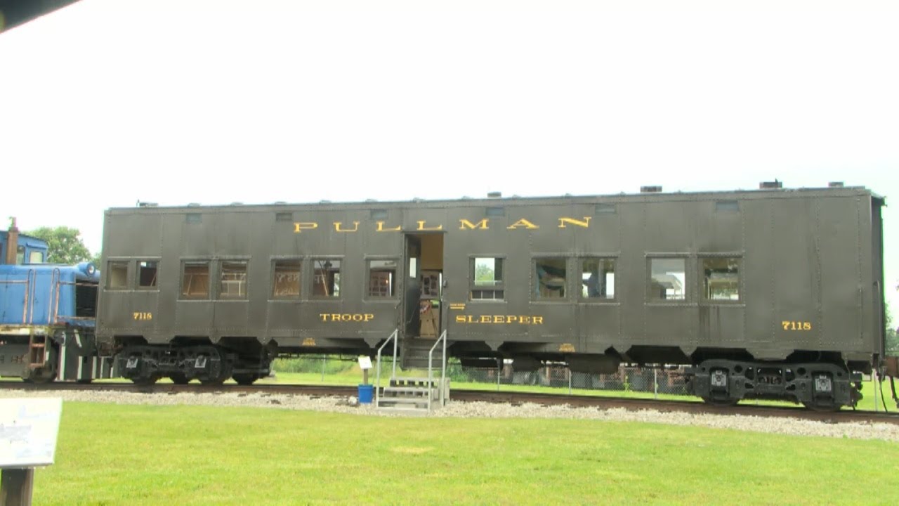 Railroad museum holds grand opening for restored troop sleeper - YouTube