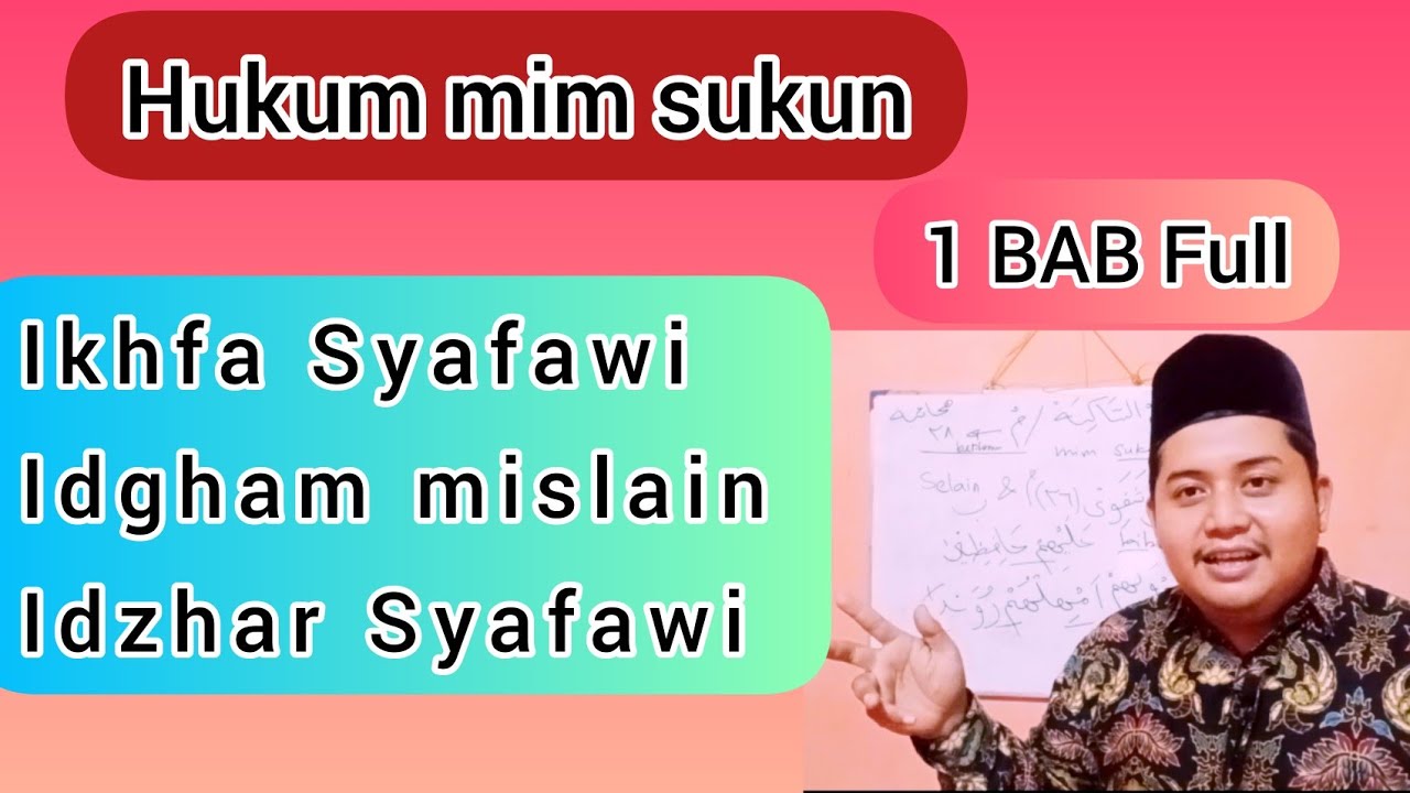 Hukum Mim Sukun atau Mim Mati | Tajweed Al Qur'an | Tajwid Al-Qur'an ...