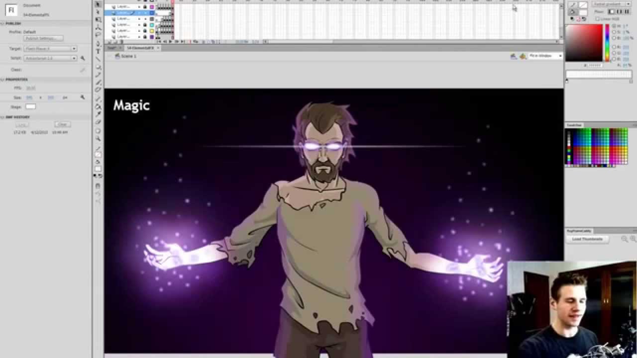 ---Learn How to Draw Elemental Magic in Adobe Flash CS6 Part 3 - YouTube