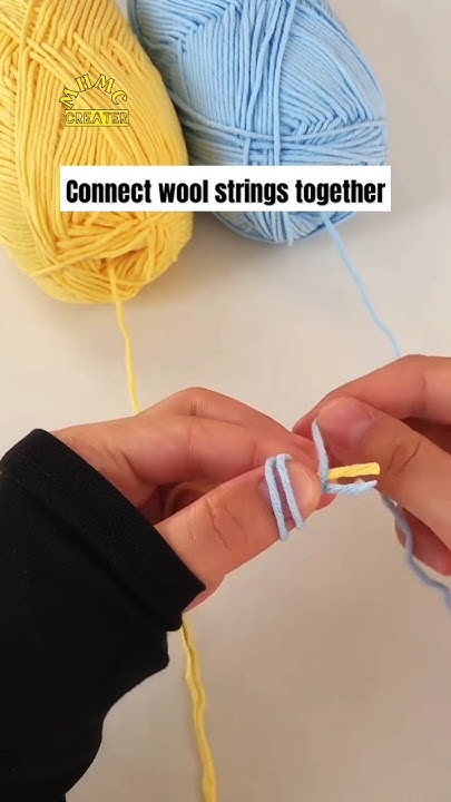 How to connect wool strings together Pure wool knitting crochet ...