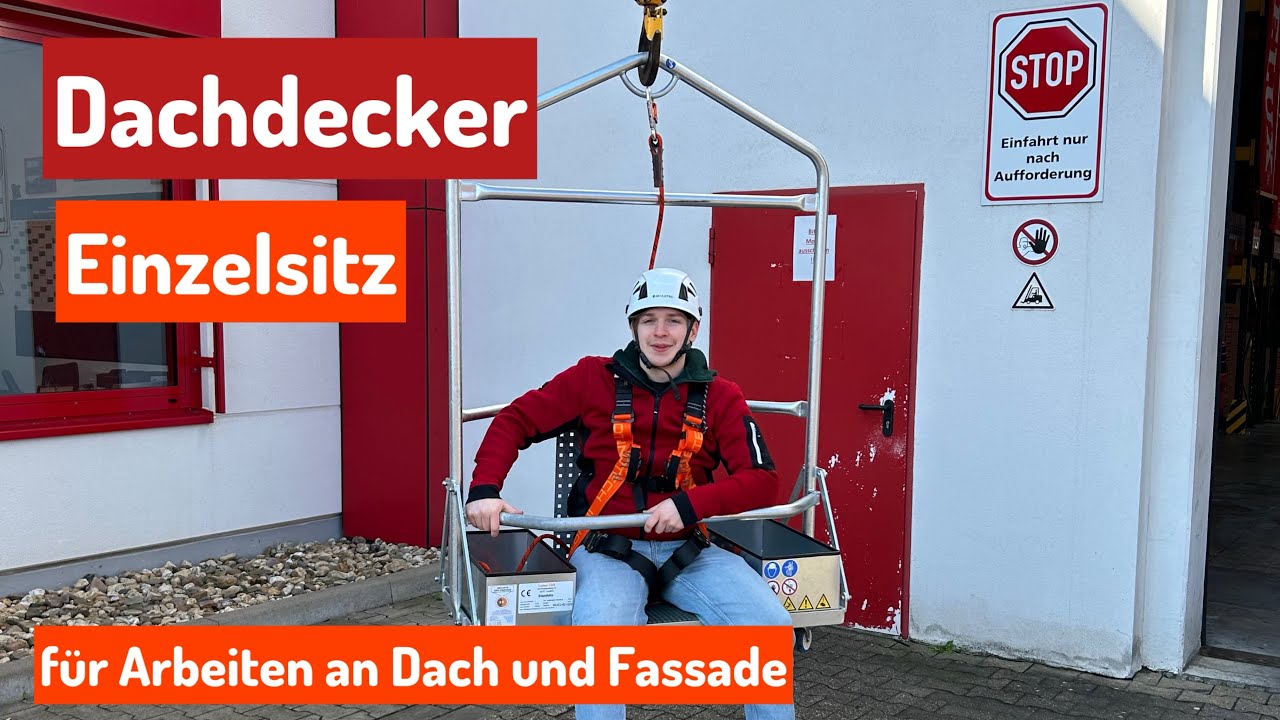 Dachdecker Einzelsitz | Für Arbeiten an Dach und Fassade OHNE Gerüst 🙌🏻 ...
