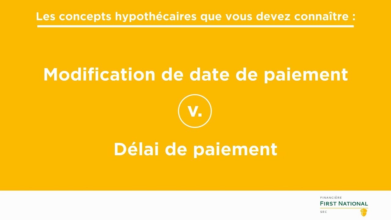 Modification de date de paiement v. Délai de paiement - YouTube