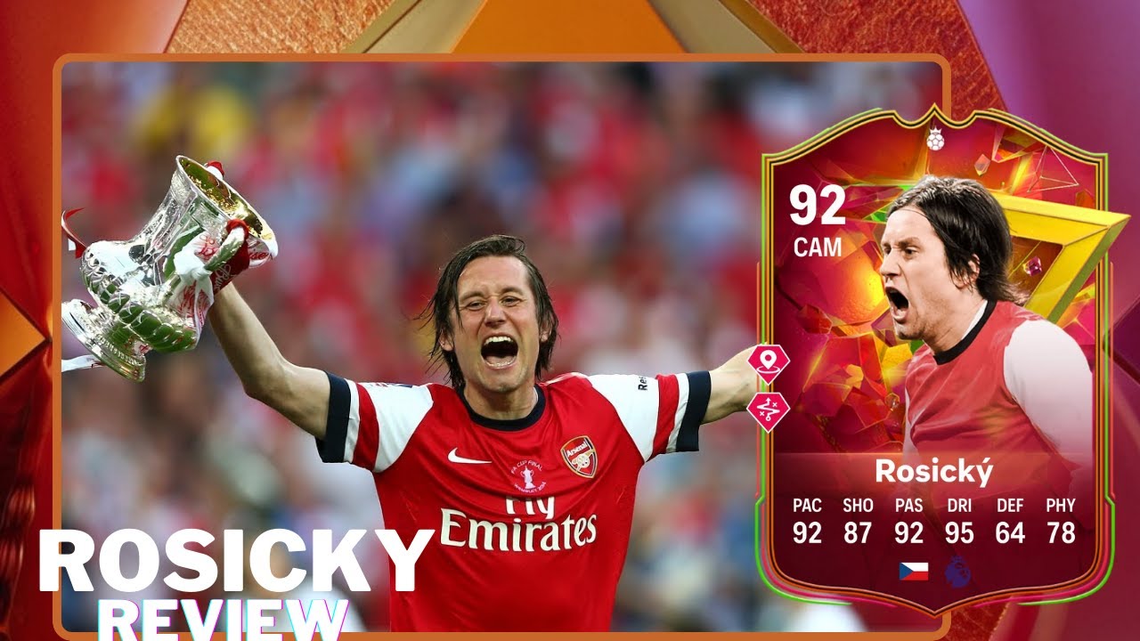 ¡UN RENDIMIENTO QUE SORPRENDE! Tomas Rosicky 92 GOLAZO Review EA FC 24 ...