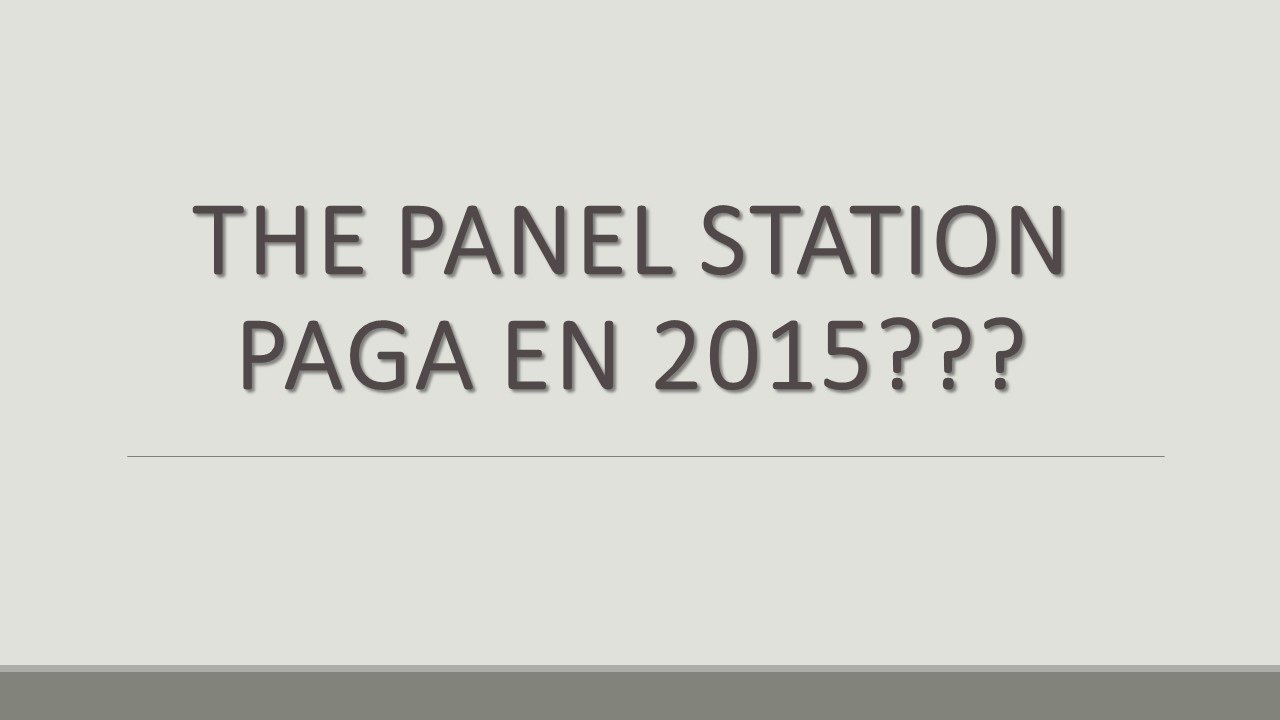 The panel station paga en 2015??? y cambios en la paguina - YouTube