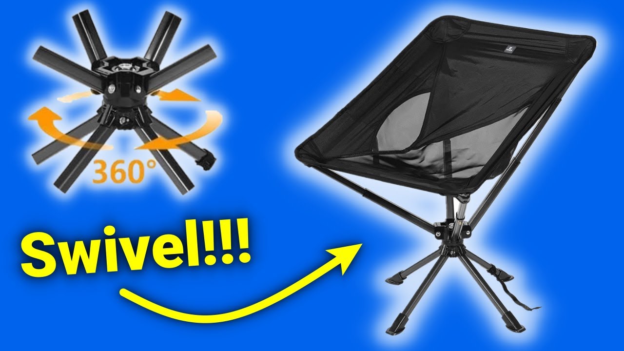 TCEK Portable Swivel Camping Chair - Overview and Demo - YouTube