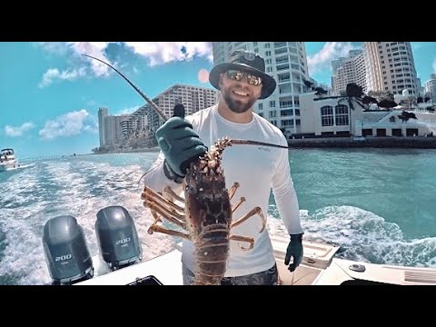 Spring Break Lobstering @ Fowey Rocks, Miami Beach - YouTube