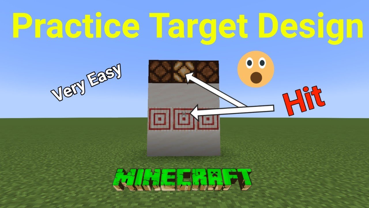 How To Make Target Practice Design In Minecraft | Target Shooter Game ...