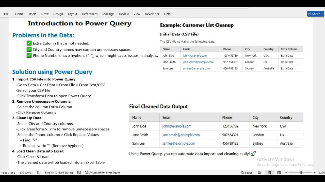 Introduction to Power Query (Example_01) - YouTube