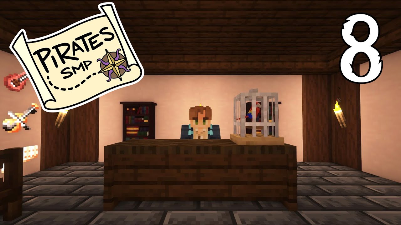 Pirates SMP Day 8 - The Man Cave is Complete! - YouTube