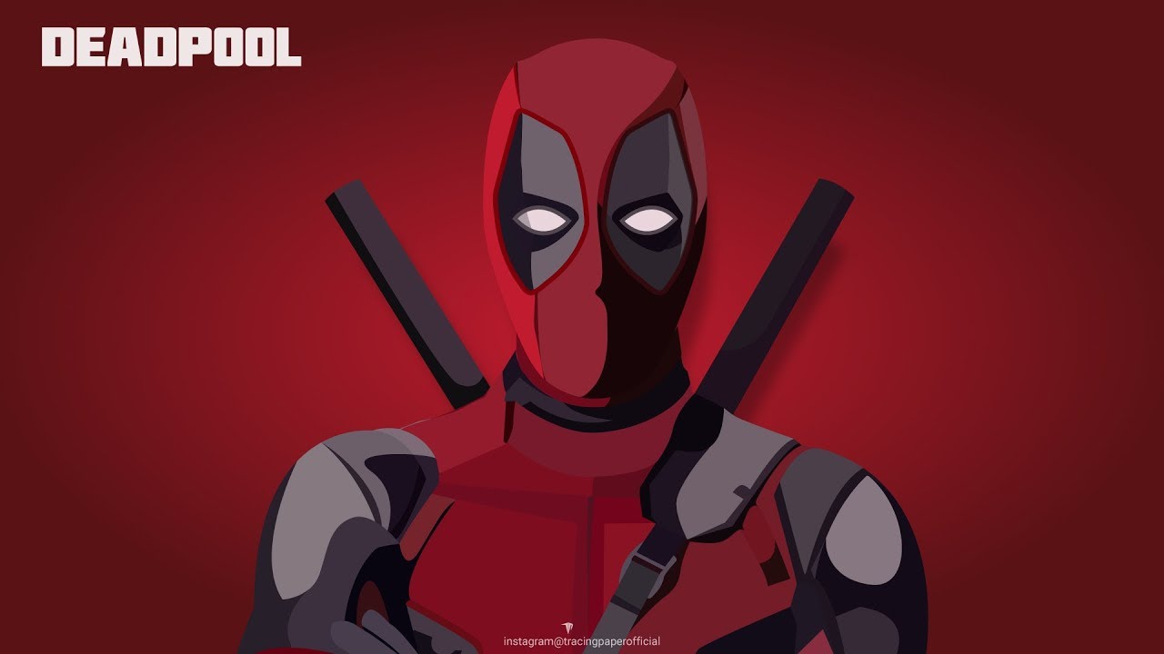 Tracing Paper || Timelapse #04 Deadpool Vector Art - YouTube