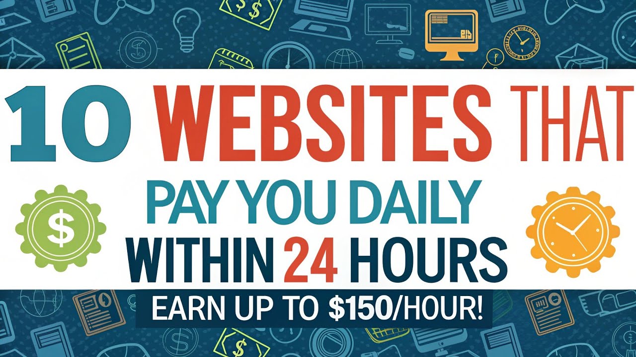10 Websites That Pay You Daily Within 24 Hours – Earn Up to $150/Hour ...