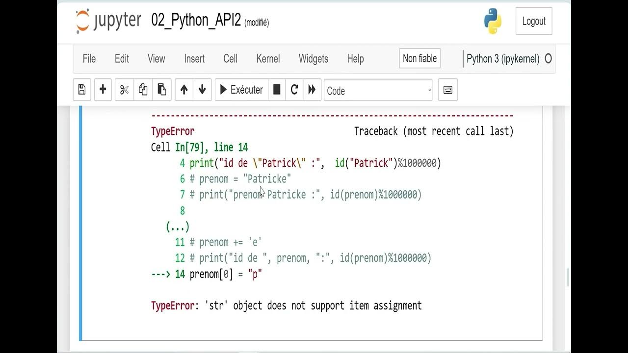04 Python API2 2024 Types : mutables , immuables - YouTube