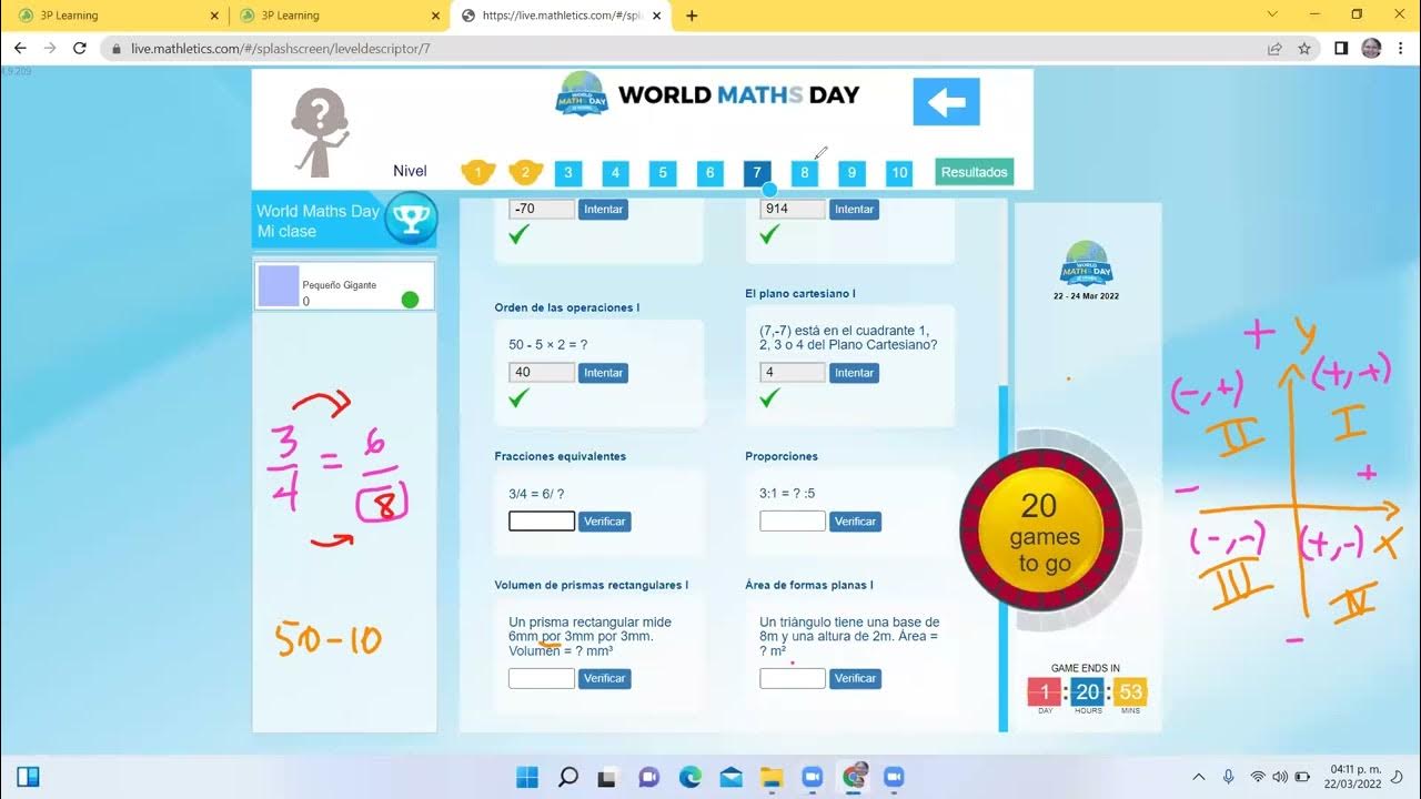 NIVEL 7 LIVE MATHLETICS GAMES - YouTube