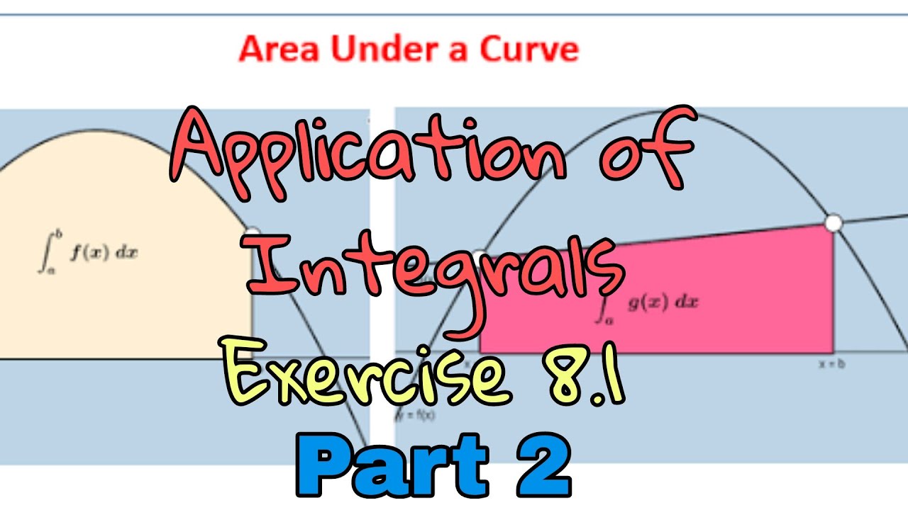 Application of Integrals Exercise 8.1 | Part 2 - YouTube