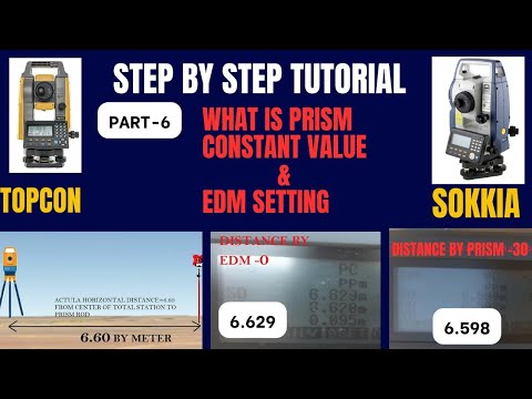 Edm setting and constant value of prism(topcon and sokkia total station ...