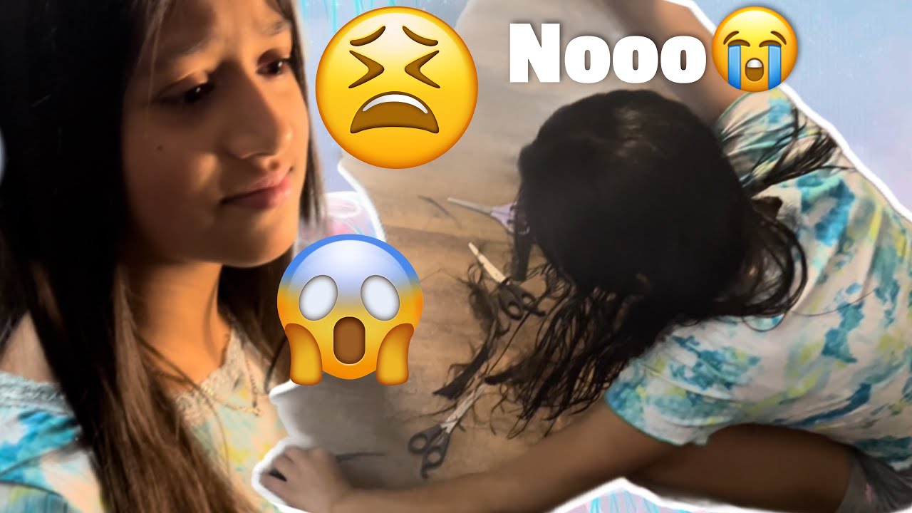 I Cut My Daughters Hair And This Happened 💇♀️😳😱 Basic Girl Trim