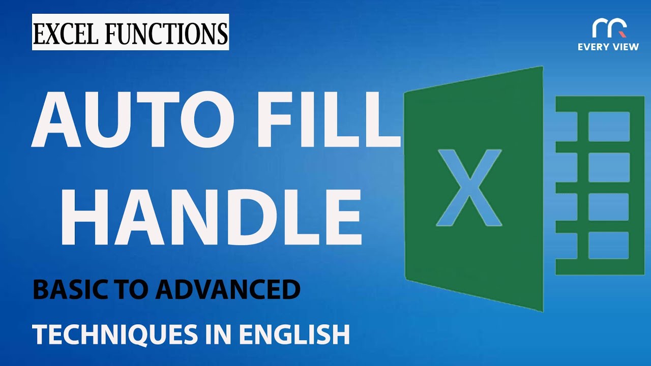 EXCEL FUNCTIONS IN ENGLISH - BASIC TO ADVANCED AUTOFILL HANDLE ...
