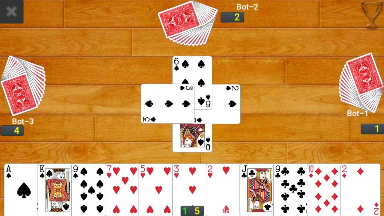 Tash card game | Taas game | Tas ka video game | Callbreak gameplay ...