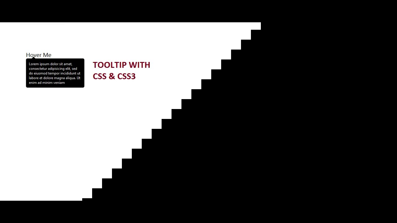 Tooltip with HTML & CSS, CSS3 Transitions | How to make a Tooltip with ...