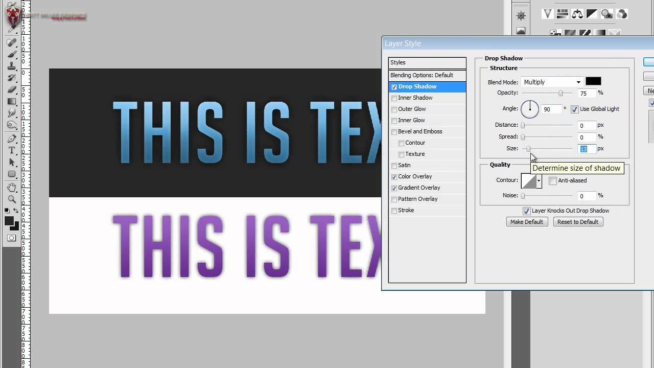 VirtuousArtists: Matt - Text Effect Tutorial - YouTube