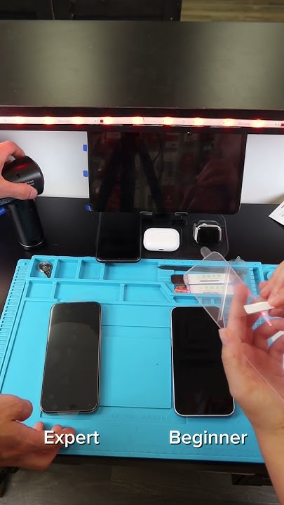 HOW TO INSTALL A SCREEN PROTECTOR EXPERT VS BEGINNER!! #education # ...