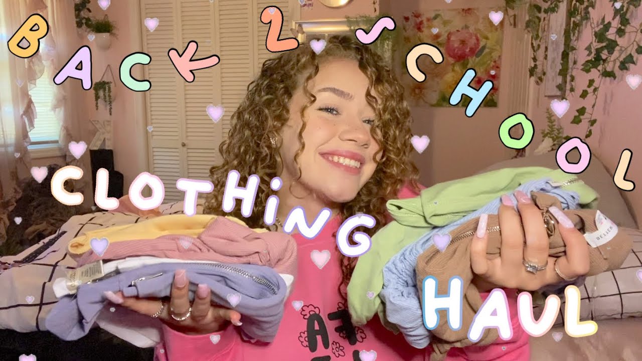 BACK TO SCHOOL CLOTHING HAUL! + try on! - YouTube