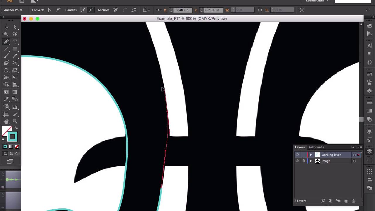 Pen Tool in Illustrator - Part 3: Tracing a shape with the pen tool ...