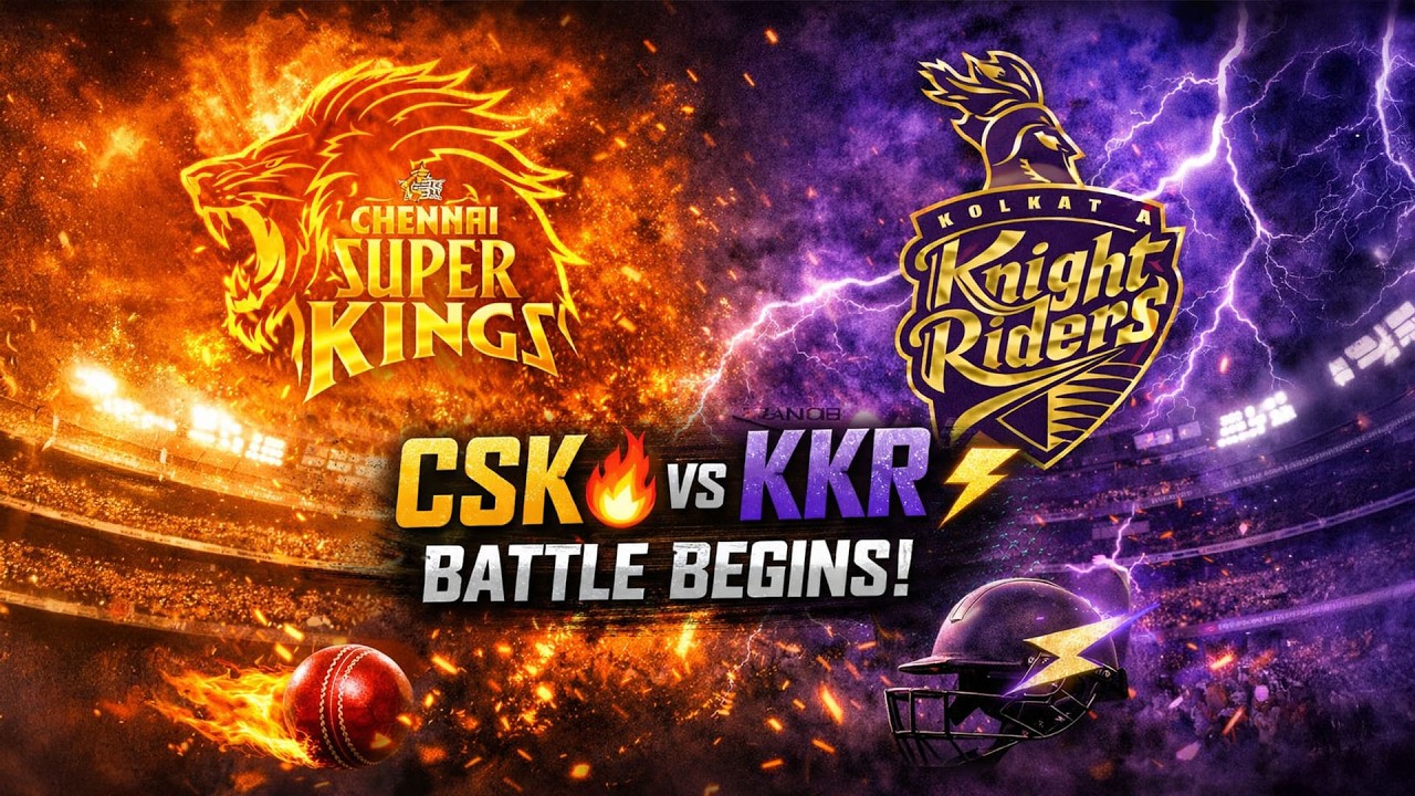 CSK 🔥 vs KKR ⚡ Battle Begins! - YouTube