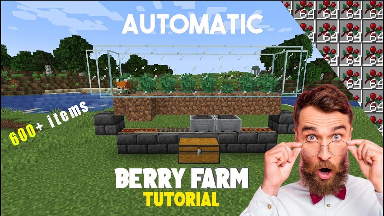Minecraft EASY Automatic Sweet Berry Farm Tutorial! 1.18+ - YouTube