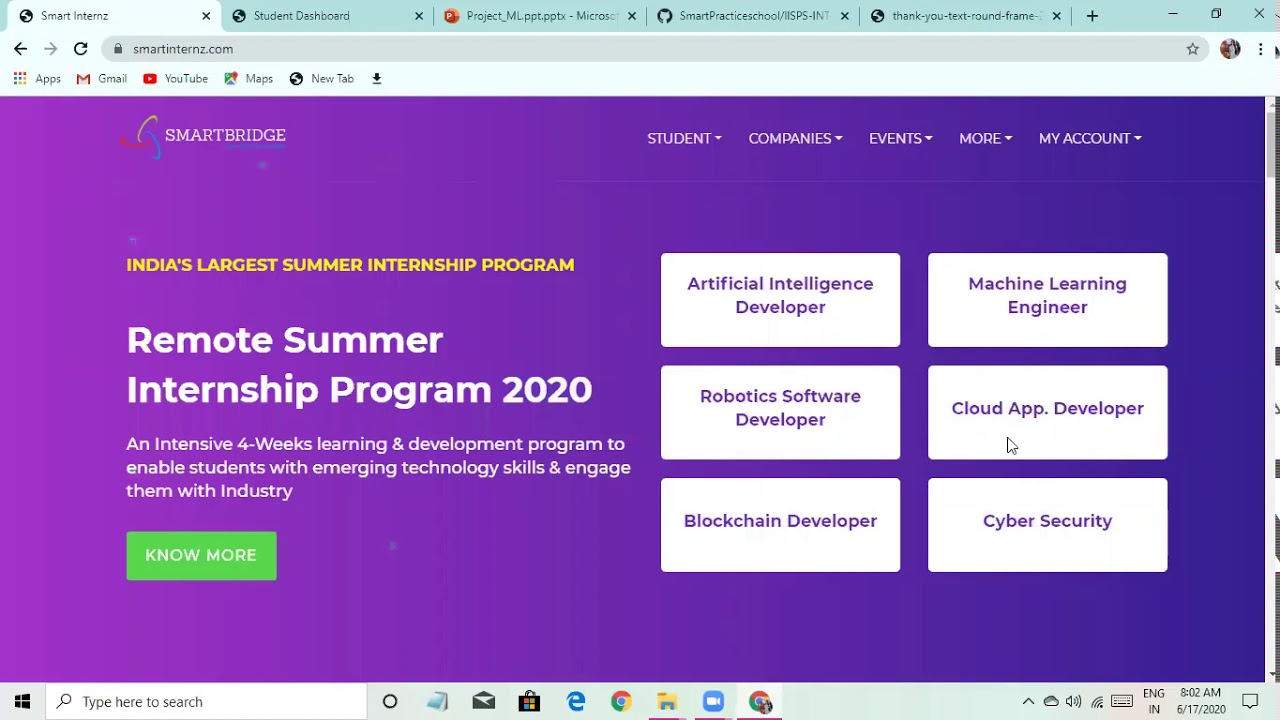 Student Feedback on REMOTE SUMMER INTERNSHIP PROGRAM 2020 - YouTube
