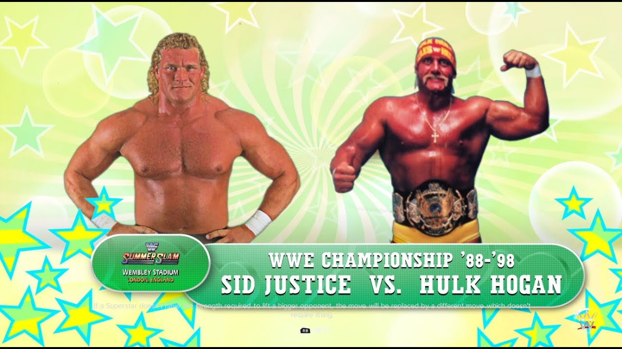 WWE2K23 | Summerslam '92 | Title Match | Sid Justice vs Hulk Hogan ...