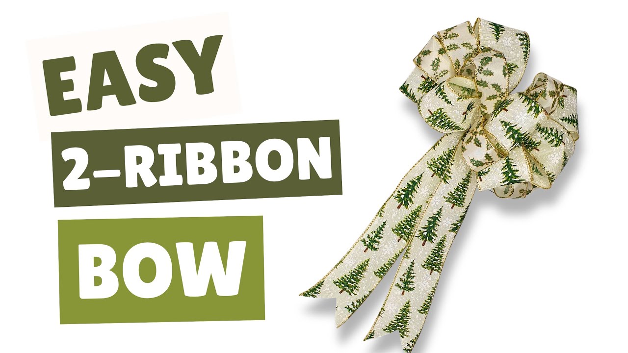 DIY Bow for BOUQUETS 🎀 How to Make a Bow Using 2 DIFFERENT Ribbons 🎀 ...