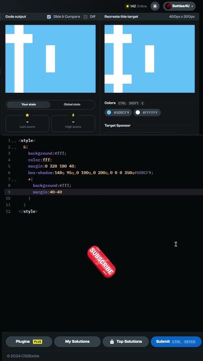3122024 Css Battle Daily Challenge Solution 100 Match Html Css Cssbattle Youtube 