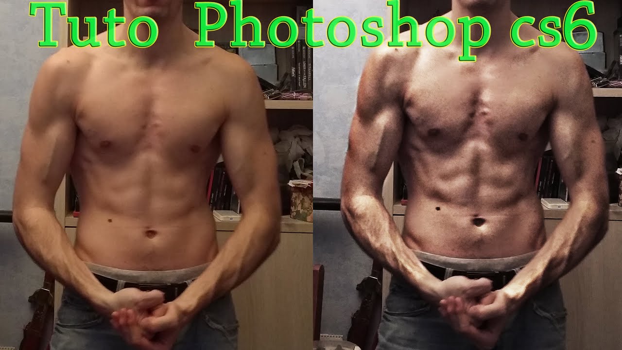Tuto photoshop: Renforcer l'apparence des muscles - YouTube