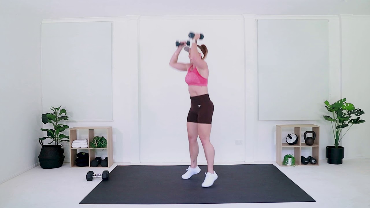 DB Drop Squat & Press - YouTube