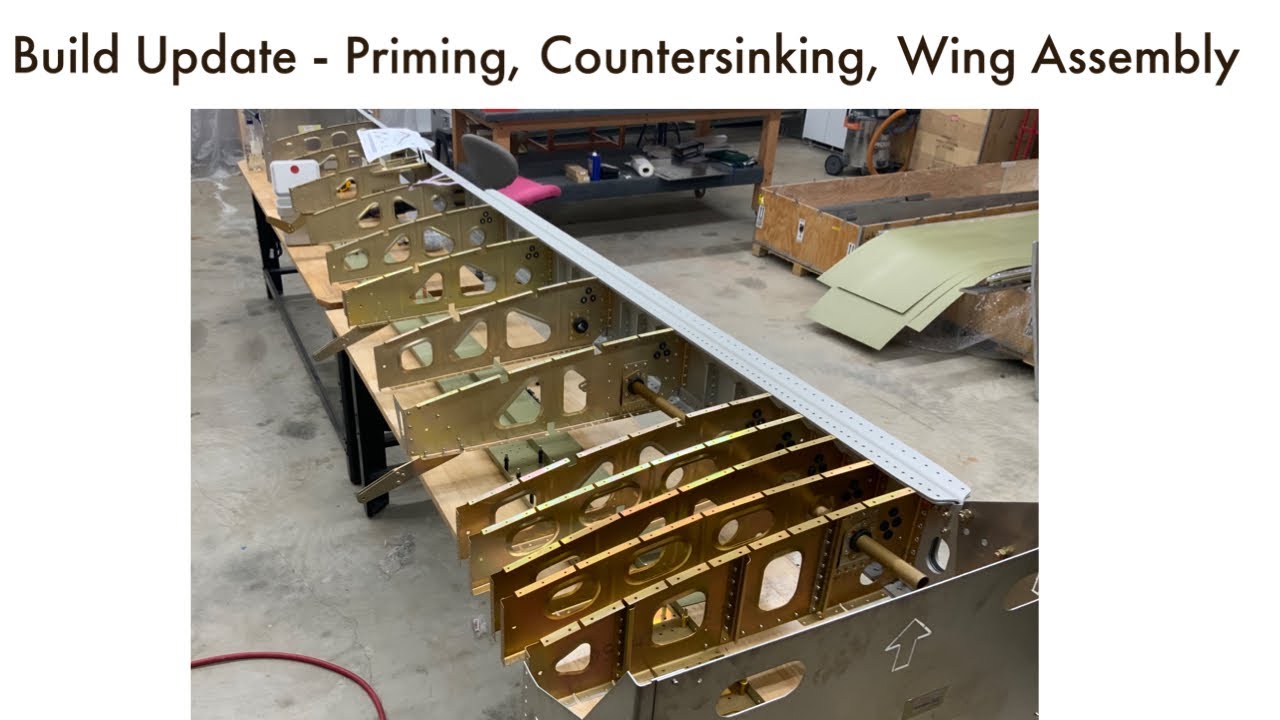 Build Update - Priming, Countersinking and Left Wing Assembly - YouTube