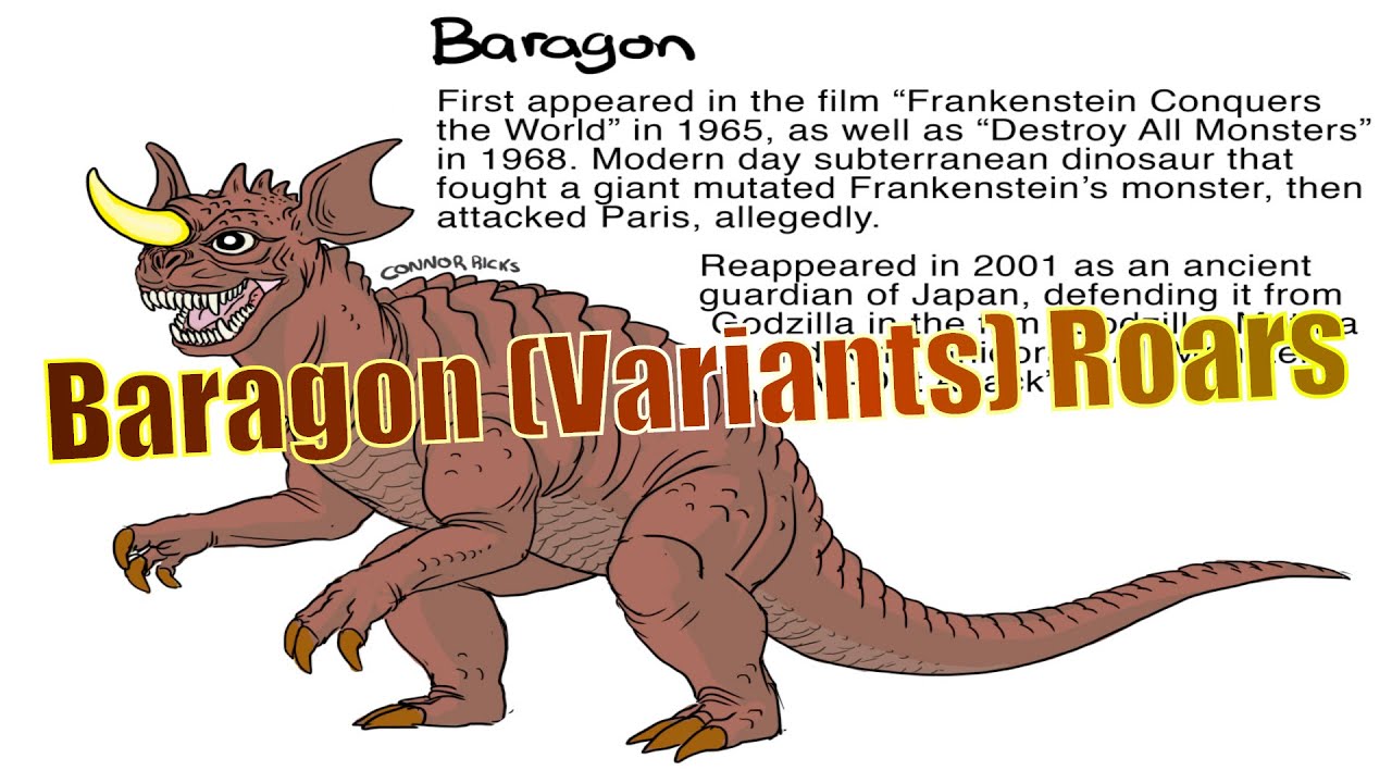 Baragon (Variants) Roars [Custom] - YouTube