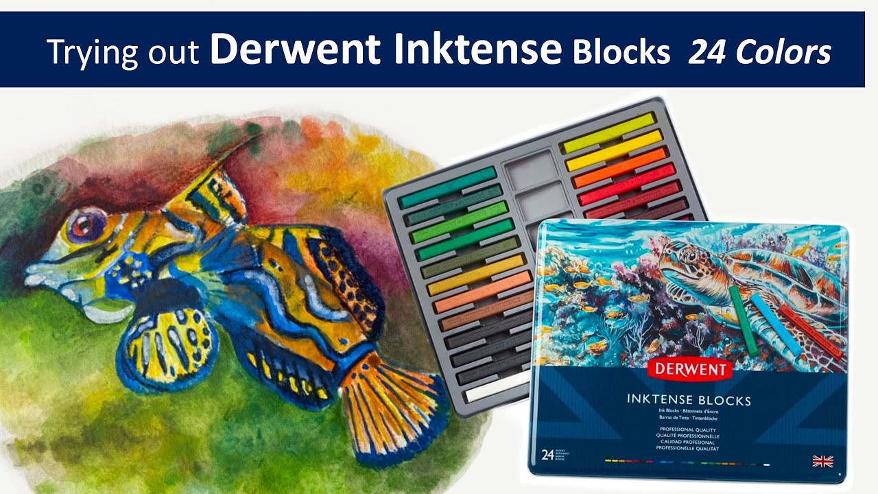 Derwent Inktense 24 Blocks - Unboxing and Review - YouTube