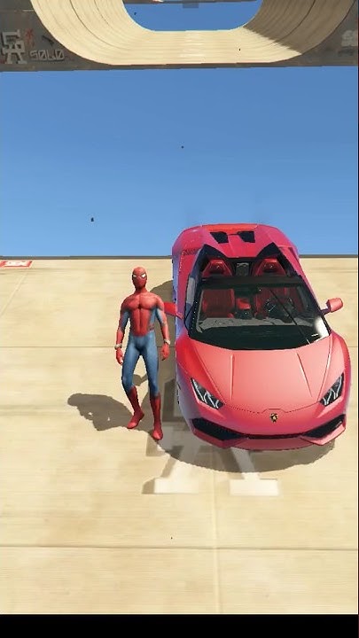 GTA 5 Epic Ragdolls | Spider-Man Super Cars Jumps / Fails | Mega Ramp ...