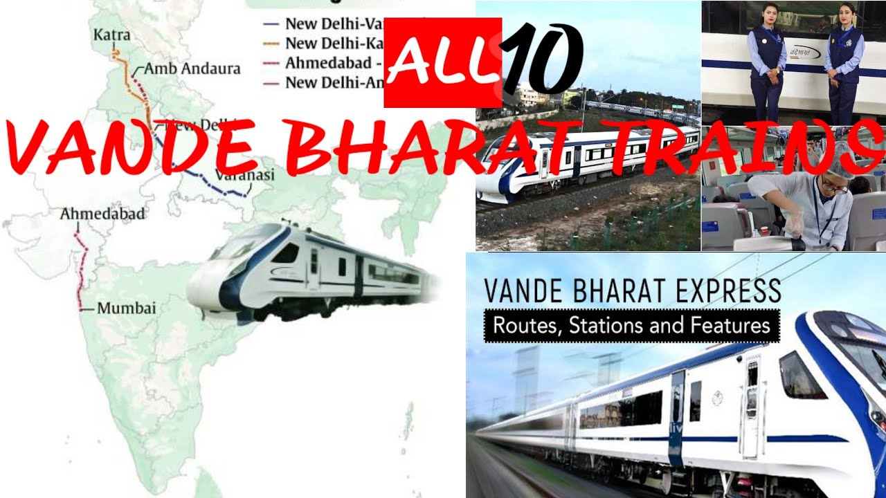 ALL 10 Trains Vande Bharat 🚂😍🙏!!Route Map, Features,Time & Importance ...