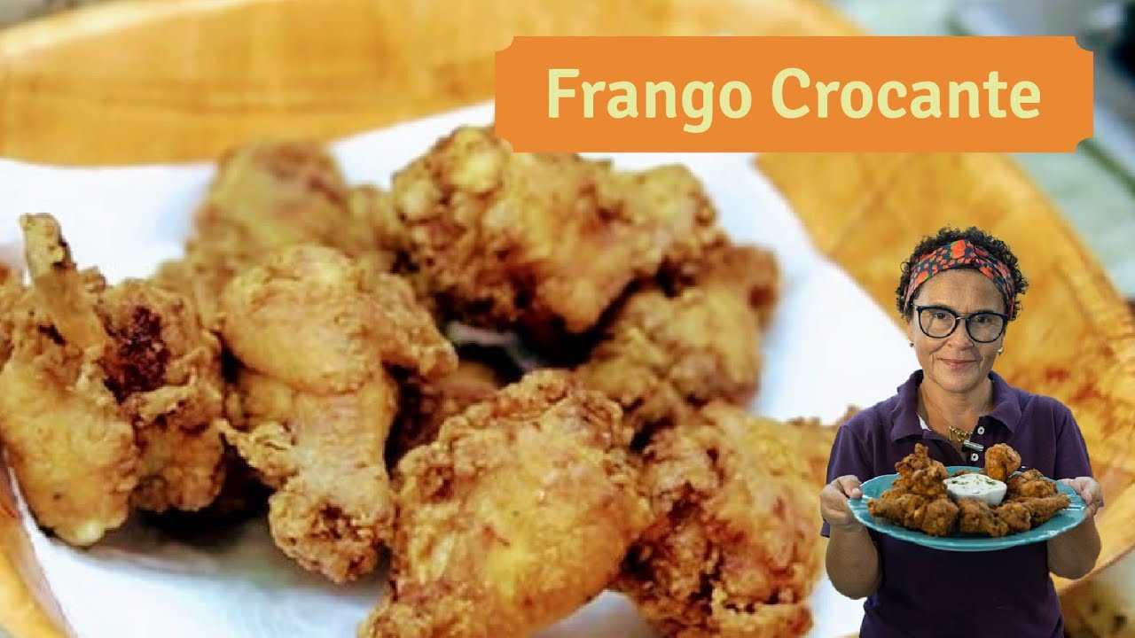 Frango Crocante deste jeito você nunca comeu! CROCANTÍSSIMO! Melhor que ...