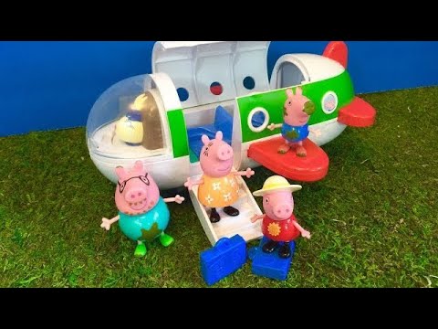 PEPPA PIG'S Holiday Plane with SOUNDS New Toy Opening! - YouTube