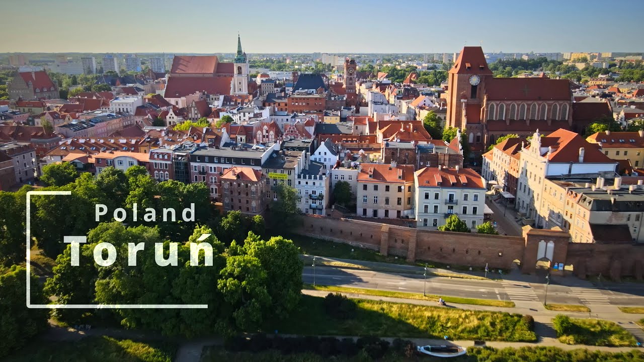 Toruń from a drone | Travel to Poland - YouTube