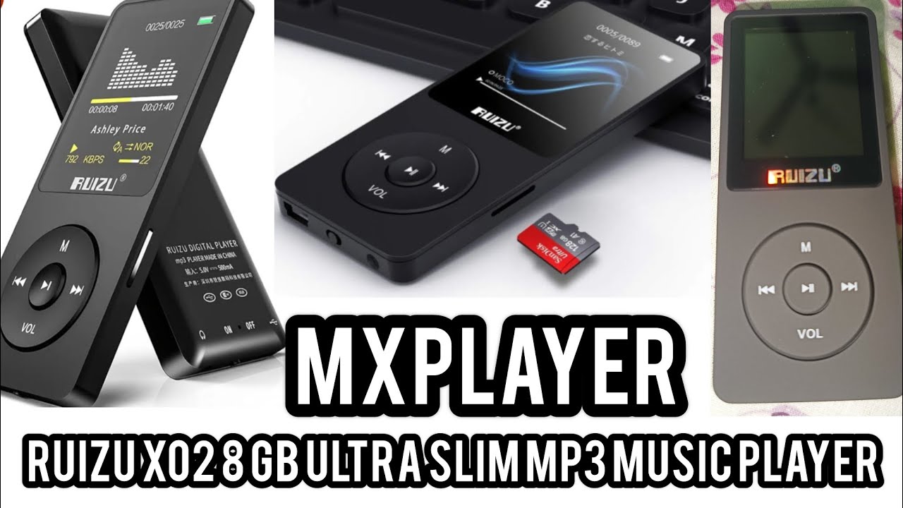 RUIZU X02 8 GB Ultra Slim Mp3 Music Player unboxing - YouTube