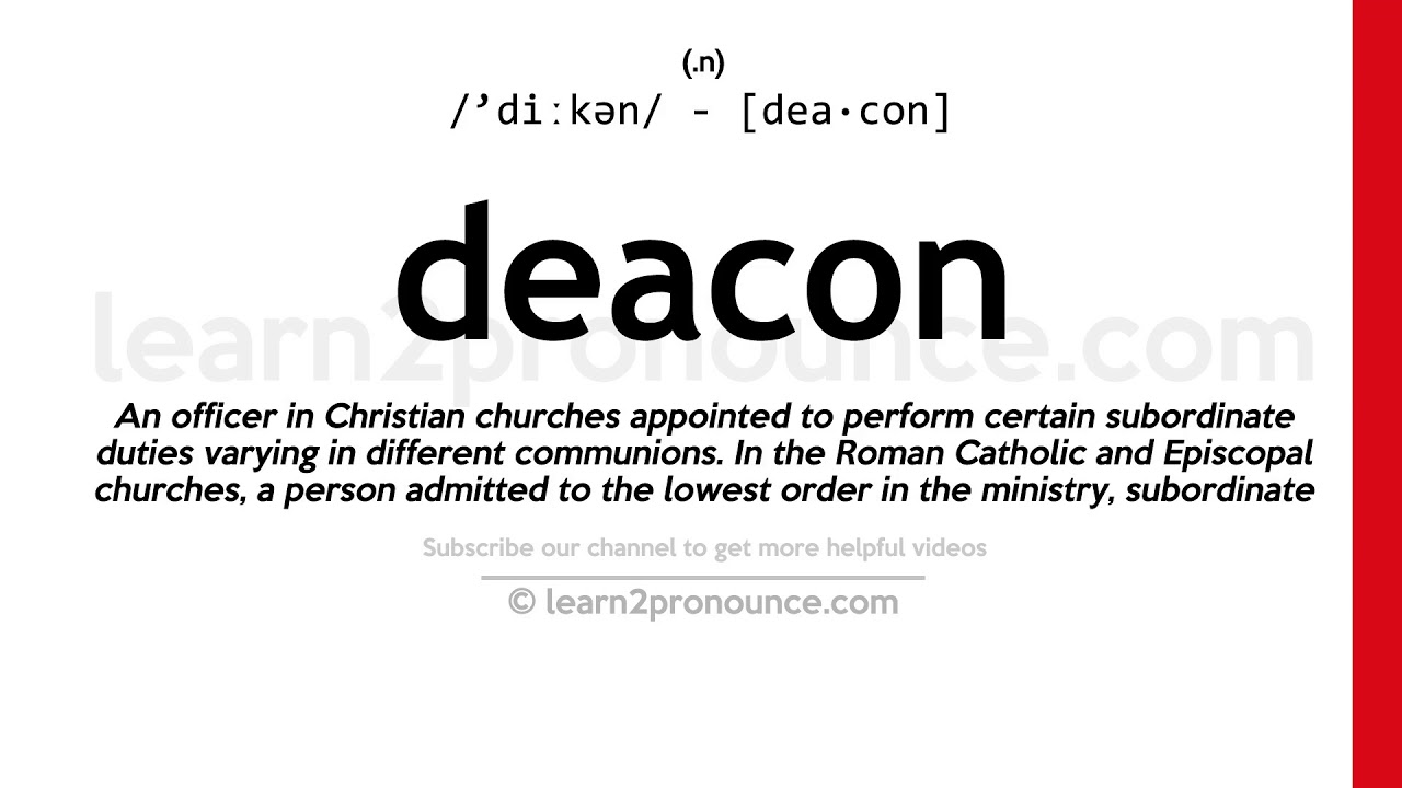 Pronunciation of Deacon | Definition of Deacon - YouTube