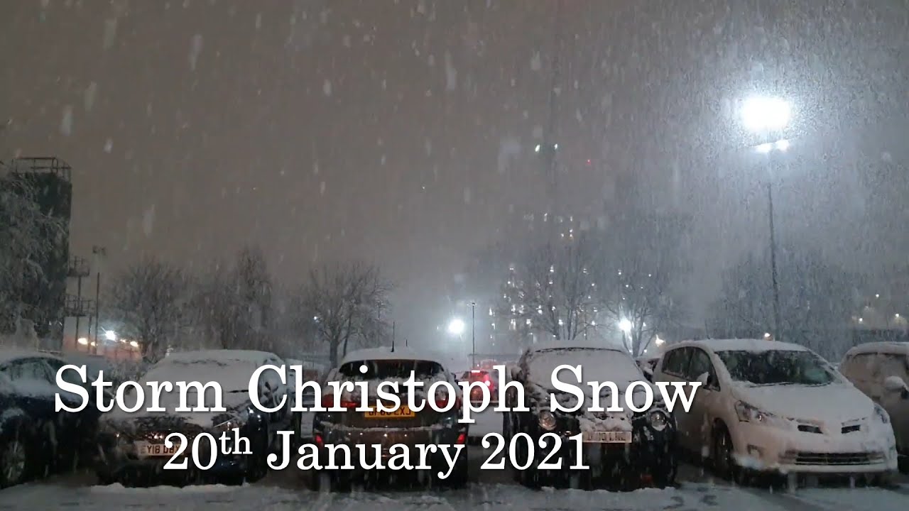Storm Christoph Snow in Manchester City Centre - 20 January 2021 - YouTube