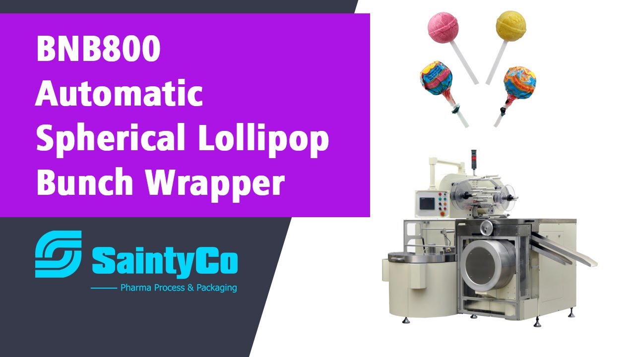 BNB800 Automatic Spherical Lollipop Bunch Wrapper-SaintyCo - YouTube